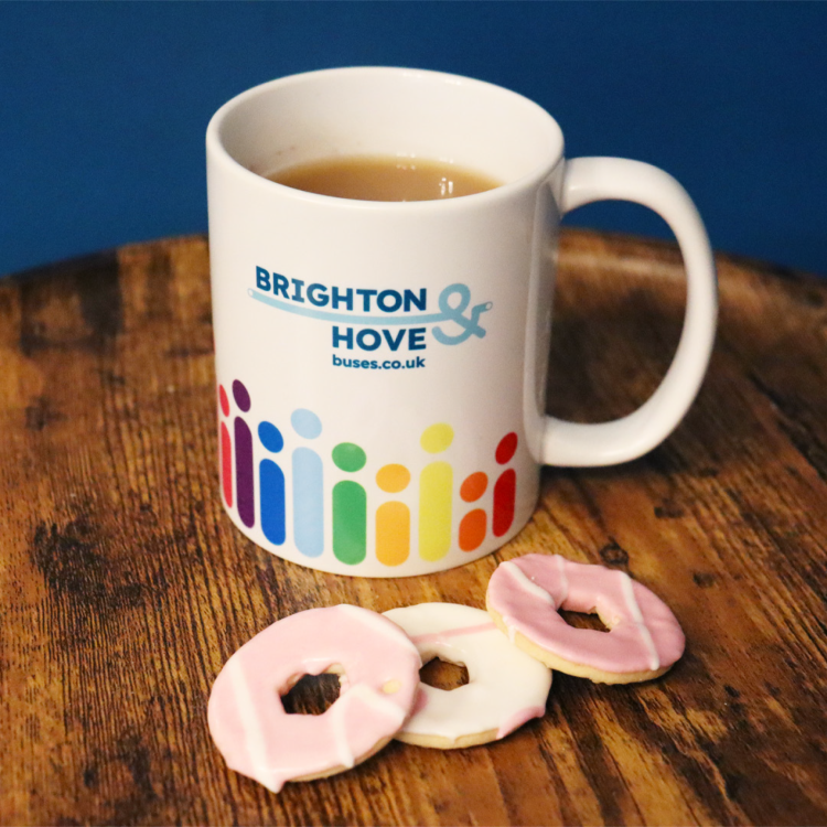 Brighton & Hove colourful mug - Brighton and Hove Buses